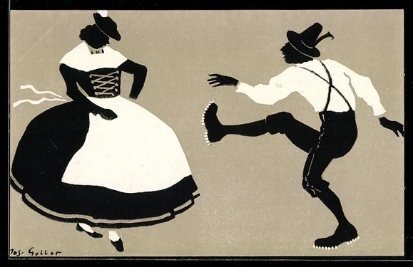 CARTOLINA D'ARTISTA JOSEPH Goller: Birkhahn in der Balz, Danzende ...