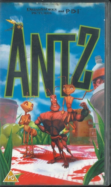 ANTZ (1998) VHS, Woody Allen, Sharon Stone, Gene Hackman, Eric Darnell ...