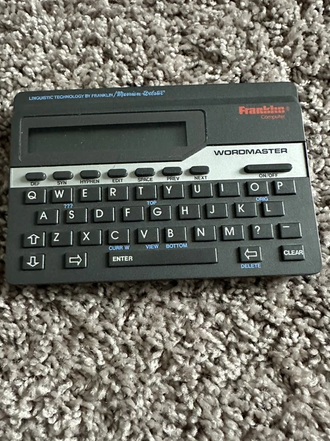 VINTAGE 1989 FRANKLIN Computer Wordmaster Deluxe WM1055 Electronic ...