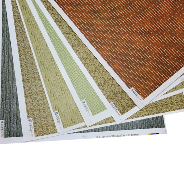 BUILDING MODEL MATERIAL Simulation Floor Tile Sticker for Scene Models ...