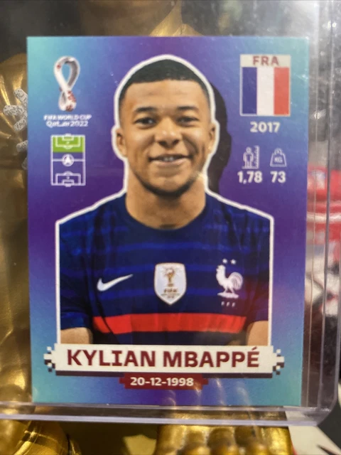 FIFA WORLD CUP Qatar 2022 Kylian Mbappe Sticker Panini Fra 19 Psg Mint ...
