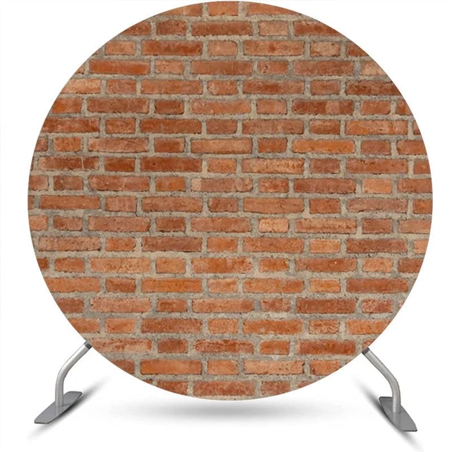 VINTAGE BROWN BRICK Wall Round Backdrop For Party $35.97 - PicClick AU