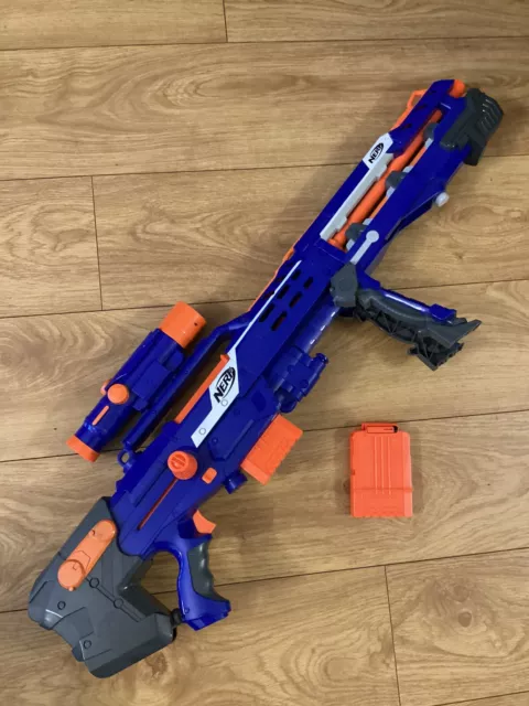 NERF N-STRIKE ELITE Longshot CS-6 Sniper Rifle - 2 x 6 Clip Magazines ...