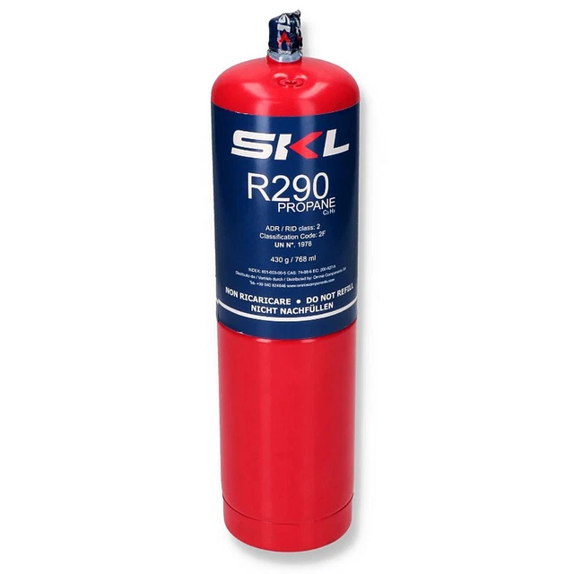 REFRIGERANT GAS CAN R290 PROPANE 430g CYLINDER DISPOSABLE BOTTLE ...