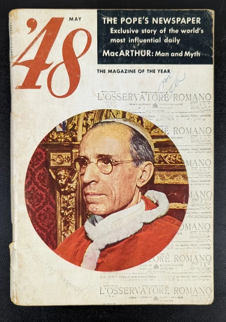 1948 MAGAZINE POPE Pius XII, Picasso Potraits, William Faulkner, Middle ...
