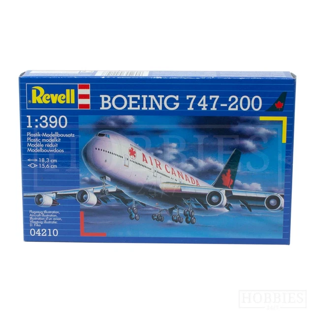 REVELL BOEING 747-200 Air Canada 1/390 Scale 04210 Plastic Model Kit ...