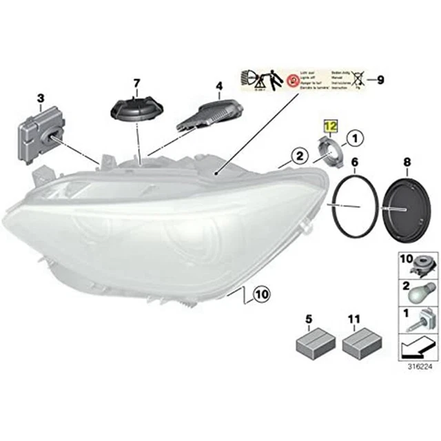 2PCS D1S D3S XéNon HID Bulb Holder Adapter Adapter Clip Ring d7382 $8. ...