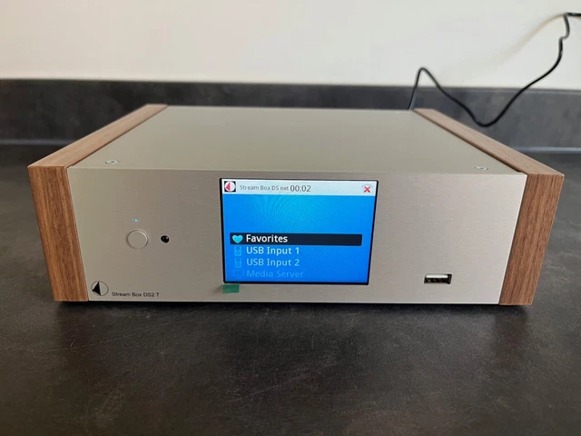 PROJECT AUDIO STREAMBOX Ds2 T Net Streamer Silver With Walnut Side ...