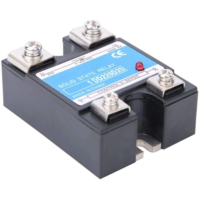 NEW 25A SOLID State-Relay SSR DC-DC Input 3-32V DC Load 5-220V-DC ...