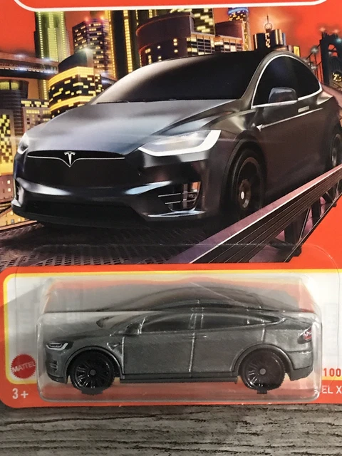 RARE SHINY GRAY Tesla Model X Electric Luxury Suv Matchbox Mattel ...
