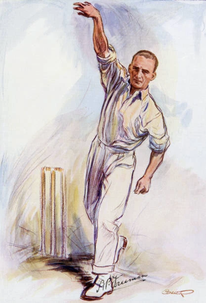 ILLUSTRATION OF AP Freeman Kent And England Cricketer 1929 Cricket OLD ...