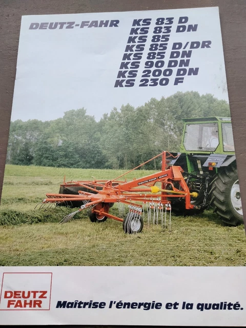 BROCHURE TRACTEUR ANDAINEURS Ks Deutz Fahr Prospekt Trattori Khd EUR 4 ...