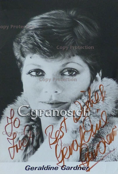 GERALDINE GARDNER (1950-1987) Schauspielerin - sign. Foto BENNY HILL ...