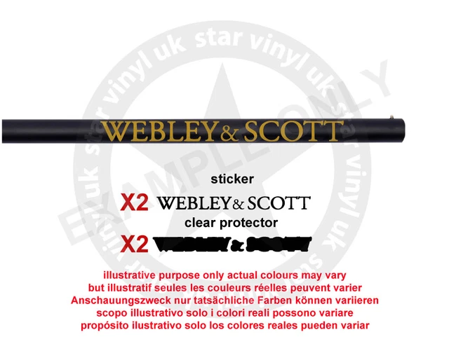 WEBLEY & SCOTT Vinyl Decal Sticker For Shotgun / Gun / Case / Gun Safe ...