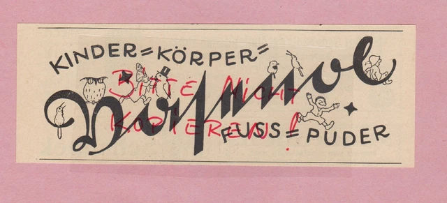 LEIPZIG, WERBUNG 1925, Vasenol-Werke Dr. Arthur Köpp Fuss-Körper-Kinder ...
