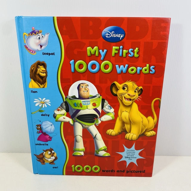 DISNEY MY FIRST 1000 Words: 1000 Words and Pictures Hardcover 2009 $22. ...