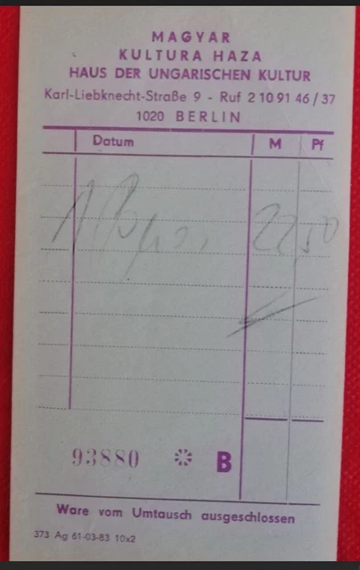 KLEINES UNGARISCHES KOCHBUCH von Karoly Gundel + Rechnung Kulturzentrum ...
