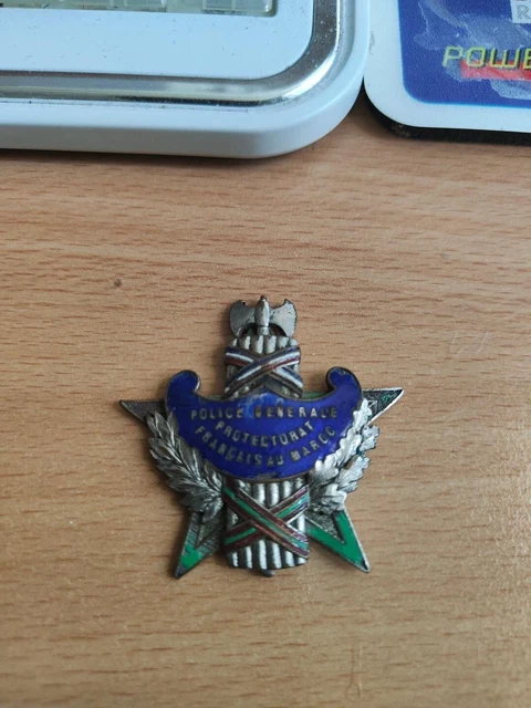 AUTHENTIQUE ANCIEN INSIGNE Police Générale Protectorat Français Au ...