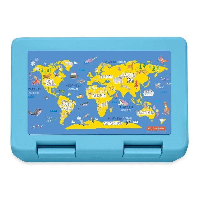 HELLO WORLD MAP Atlas Map Bread Box £14.92 - PicClick UK