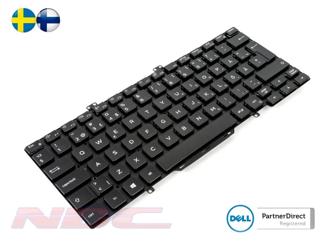 DELL LATITUDE 7400/5400/5410/5411 Single Point SWEDISH/FINNISH Backlit ...