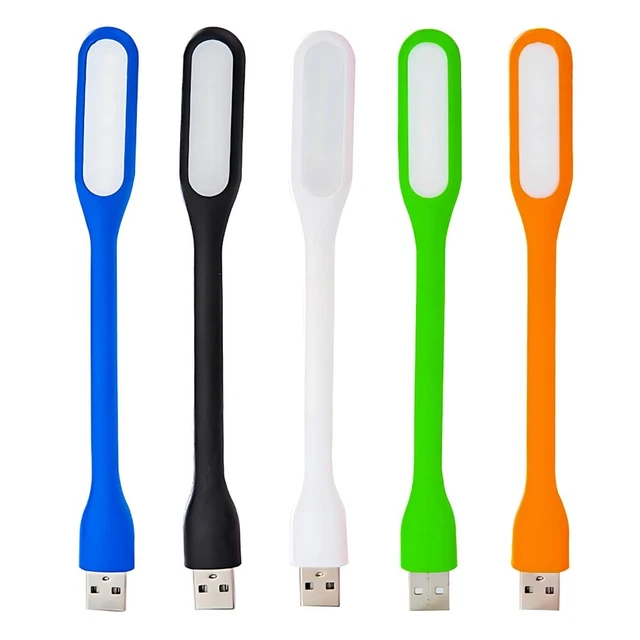 5 PACK FLEXIBLE USB LED Light Lamp Portable Night Light Reading Lamp ...