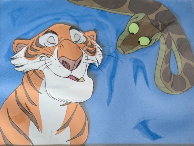ORIGINAL 1967 JUNGLE BOOK walt disney production KAA & SHERE KHAN CEL £ ...