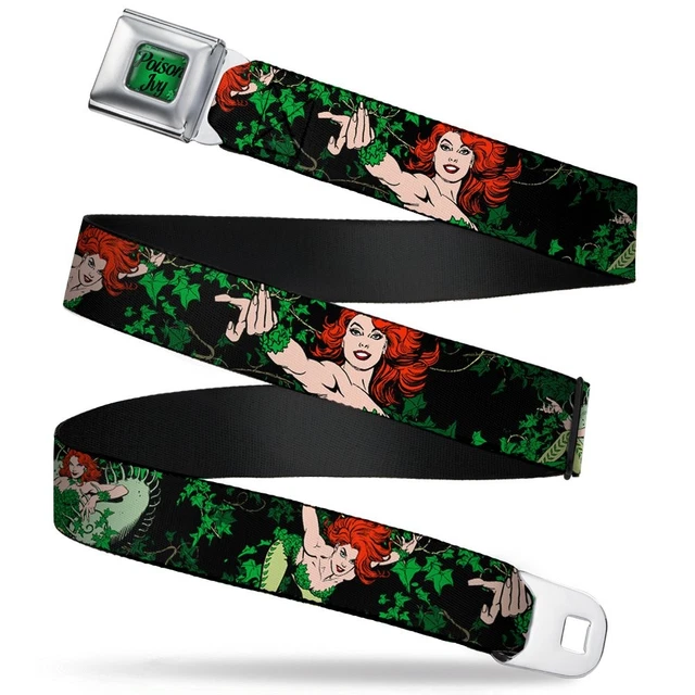 POISON IVY SCRIPT/LEAVES Full Color Greens/Black Seatbelt Be (US IMPORT ...