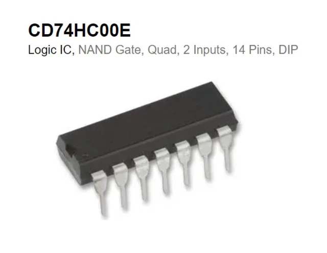 TEXAS INSTRUMENTS CD74HC00E, Quad 2-Input NAND Gate, 14-Pin DIP £2.99 - PicClick UK