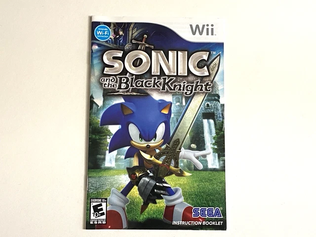 SONIC AND THE Black Knight Nintendo Wii Complete Game Hedgehog Medieval ...