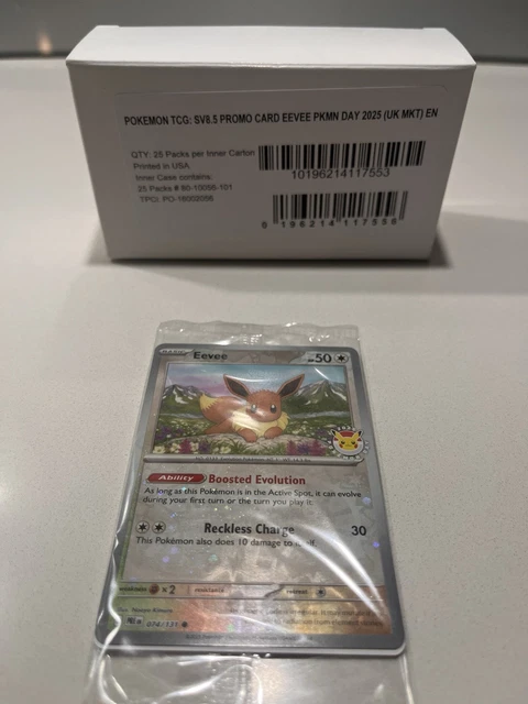 *POKEMON DAY 2025* 25x Eevee Promotional Cards. WITH Official Display ...