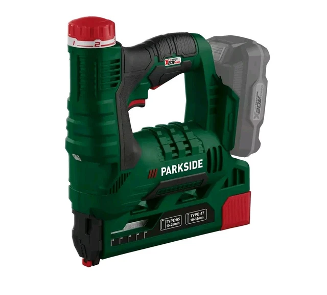 PARKSIDE 20V CORDLESS Stapler Nailer Tacker Staple Gun - Optional Bat ...