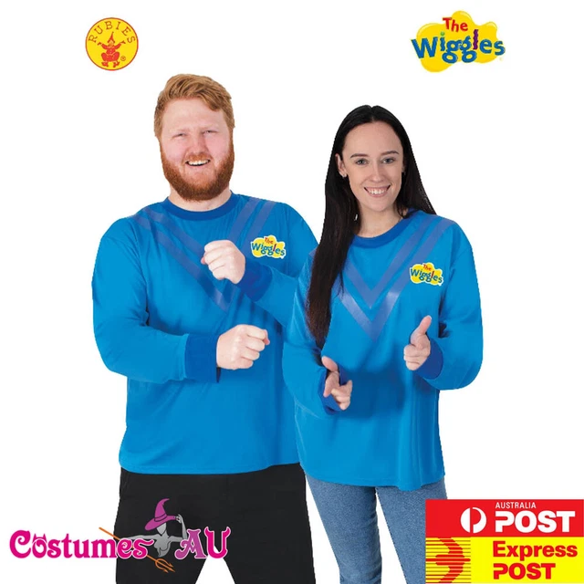 ADULT THE WIGGLES 30th Anniversary Blue Anthony Wiggle Costume Top Mens ...