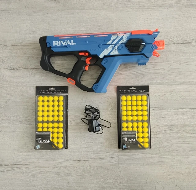 NERF RIVAL PERSES MXIX-5000 Blaster Gun + 100 Ammo Balls - Rechargeable ...