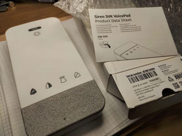 VERISURE CONTROL PANEL VoicePad Siren Voice Keypad GW-SVK BNIB £13.00 ...