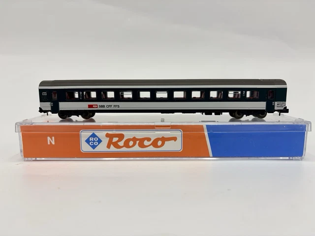 ROCO 24331 N Gauge SBB CFF FFS 2nd Class Passenger Coach Boxed #D100 £ ...
