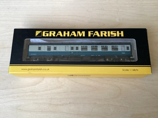 GRAHAM FARISH 374-188 MK1 BSK Brake 2ND Corridor Coach BR Blue/Grey N ...