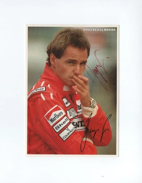 GERHARD BERGER ORIGINAL Signierte Autogrammkarte, Autograph, Formel 1 ...