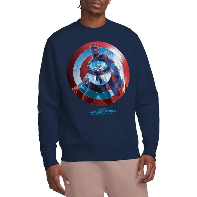 CAPTAIN AMERICA BRAVE New World Sam Wilson Red Sweatshirt S-2XL, Navy £ ...