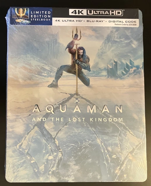 AQUAMAN AND THE Lost Kingdom Steelbook (4K Ultra-HD + Blu-ray + Digital) EUR 44,78 - PicClick DE