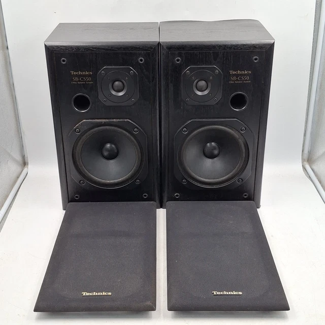VINTAGE TECHNICS SB-CS50 2-Way Speakers System 120W 8 Ohms Black Wooden ...