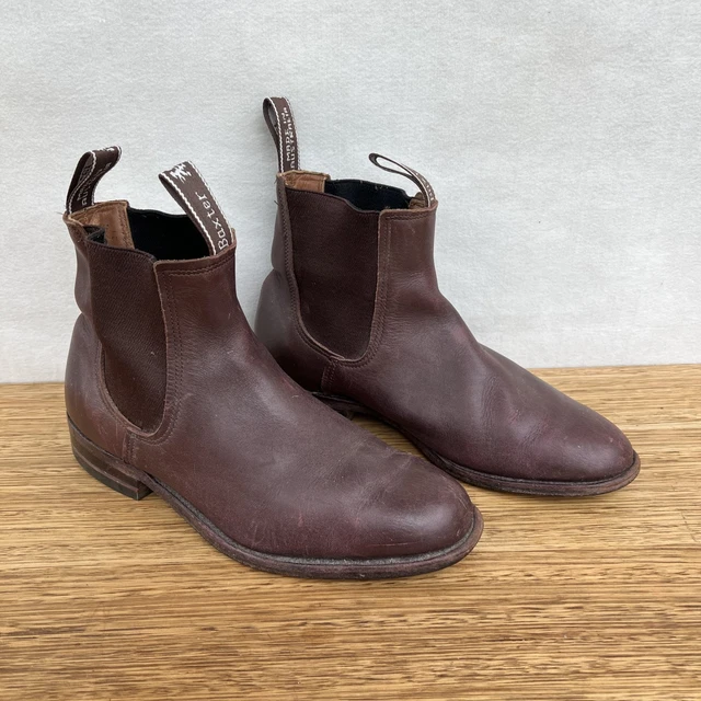 ☘️ MENS BAXTER Leather Chelsea Boots Pull On Ankle Boots Shoes Size 8 ...