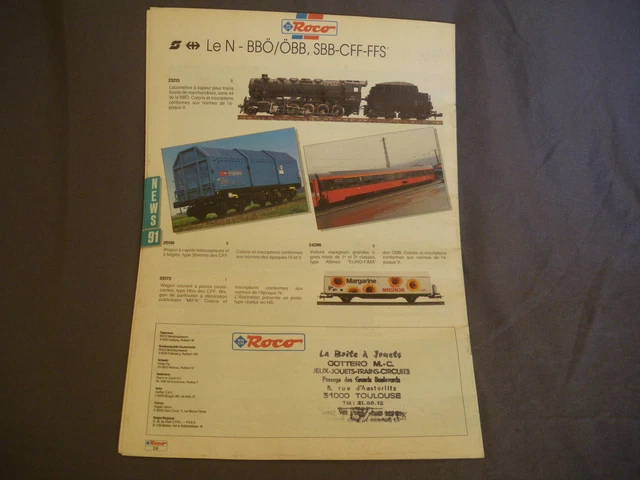 496B VINTAGE ROCO 24 Page Catalog 1991 HO for Electric Trains $6.22 ...