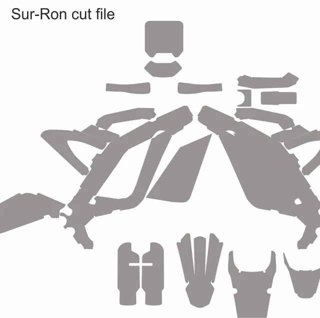 SURRON SUR-RON VECTOR template shapes design templates cut files eps £ ...