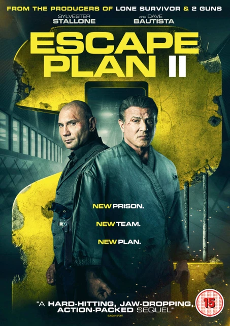 ESCAPE PLAN 2 (DVD) Jesse Metcalfe Sylvester Stallone Wes Chatham Dave ...