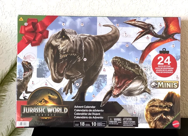 2025 MATTEL JURASSIC World Rebirth Dinosaur Advent Calendar 24 Days NEW ...
