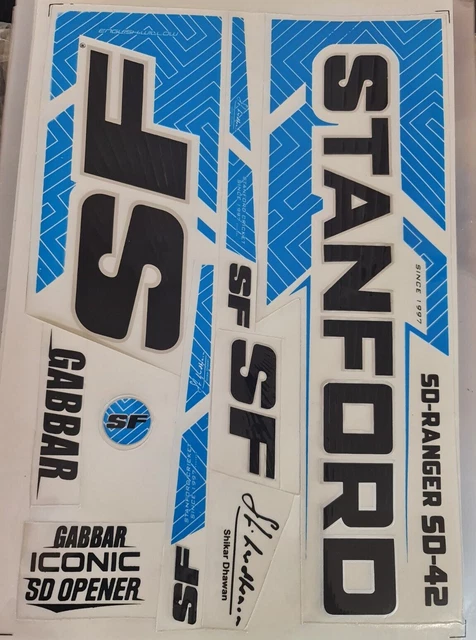 *3D EMBOSSED* SF STANFORD GABBER ICONIC RANGER CRICKET BAT STICKER +ONE ...