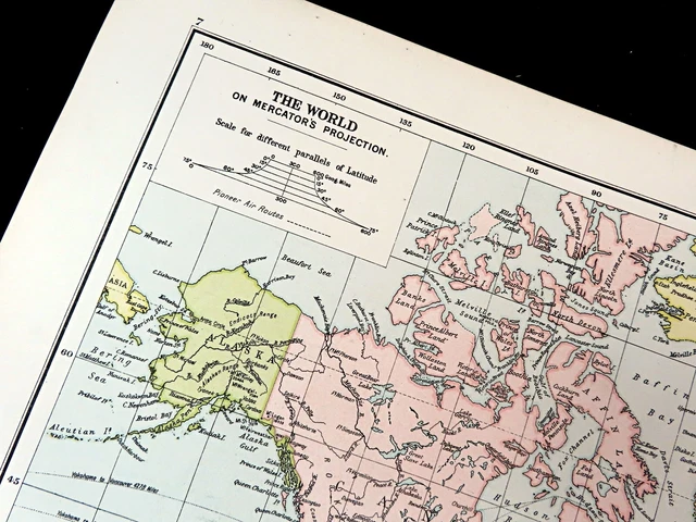 MAP OF THE World WW1 Industry Manufacturing Interwar Period Antique ...