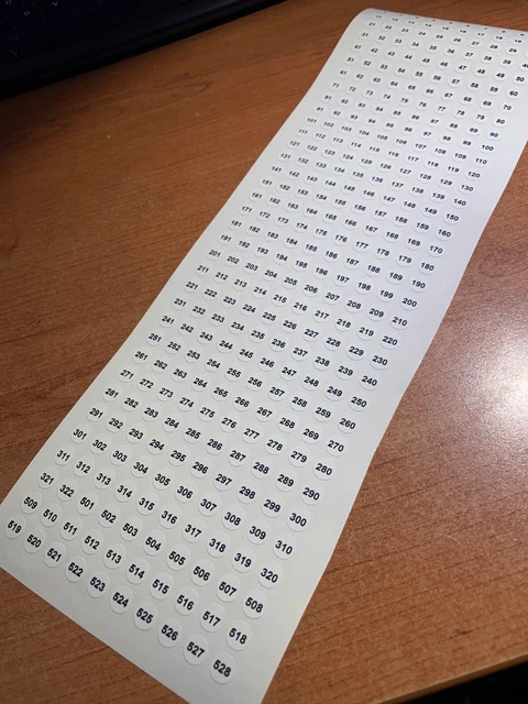 SUBBUTEO NUMERI ADESIVI Ref Per Scatole Subbuteo - Stickers Reference ...