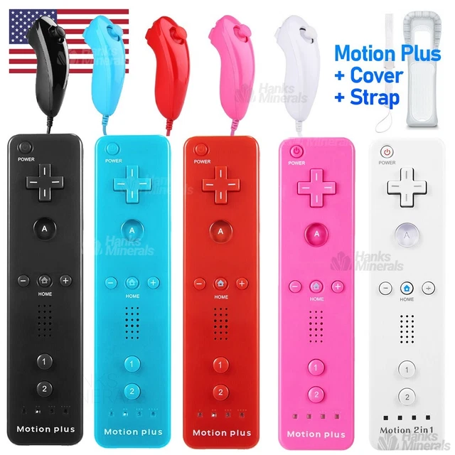 BUILT-IN MOTION PLUS Wii Remote & Nunchuck Controller For Nintendo Wii ...