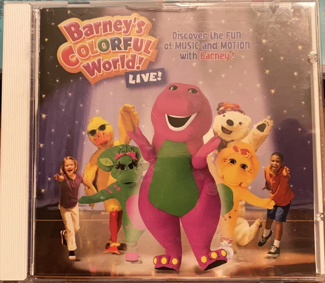 BARNEY'S COLORFUL WORLD Live! (CD, 2004) Children's 1 Disc Audio CD I ...